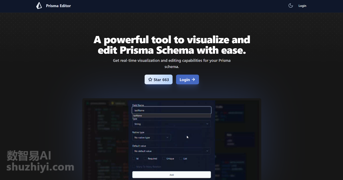 AI工具Prisma Editor：革新Prisma模式管理的利器 - 数智易AI