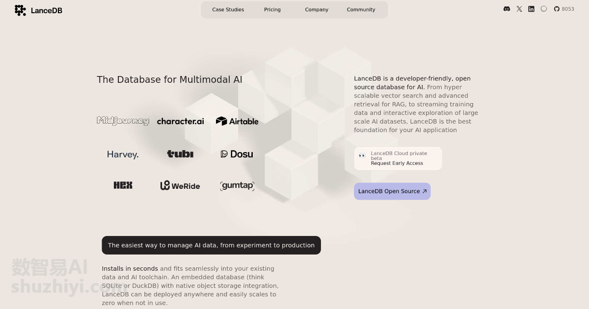 AI数据管理新突破：LanceDB实时处理多模态数据 - 数智易AI